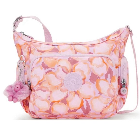 Kipling | Bags | Kipling Gabbie S Pink Floral Womens Crossbody Bag ...
